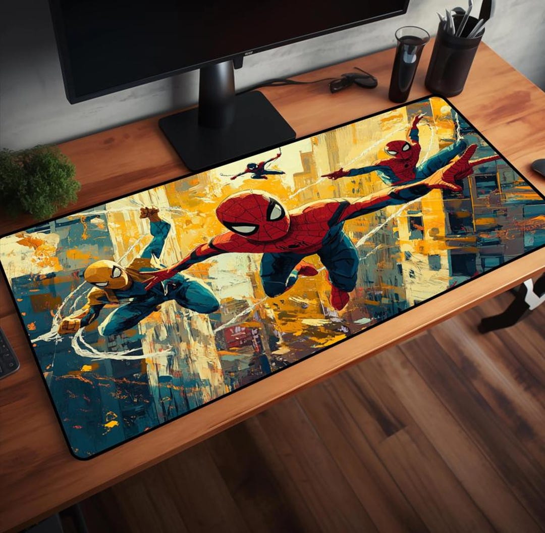 Spider-man Multi-verse Mouse Pad, All the Spider-man Desk Mat, Spider ...
