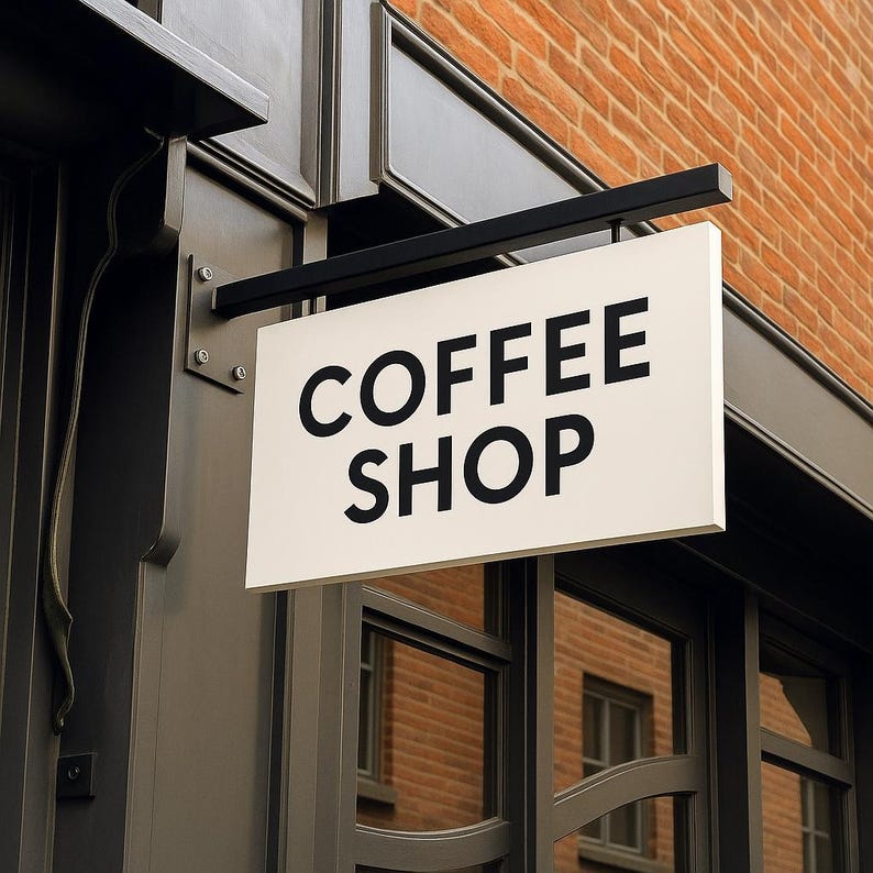 Custom Metal Blade Sign | Double-sided Outdoor Business Sign | Hanging ...