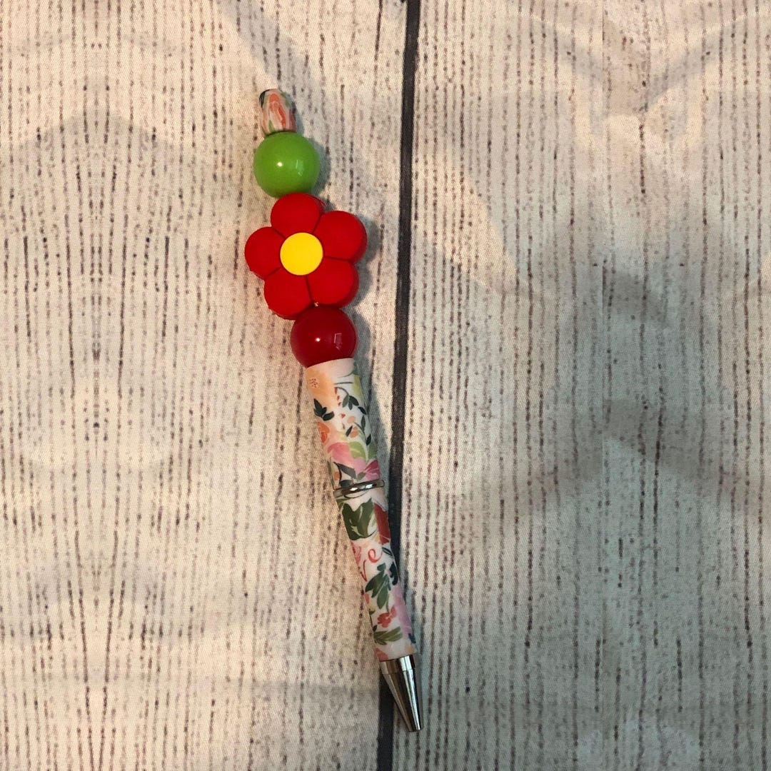 Flower Beadable Pen – Custom Floral Spring Gift - Etsy