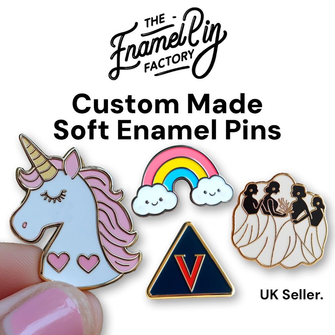 CUSTOM Made Soft Enamel Pin Badges. Customised With Your Own Design ...