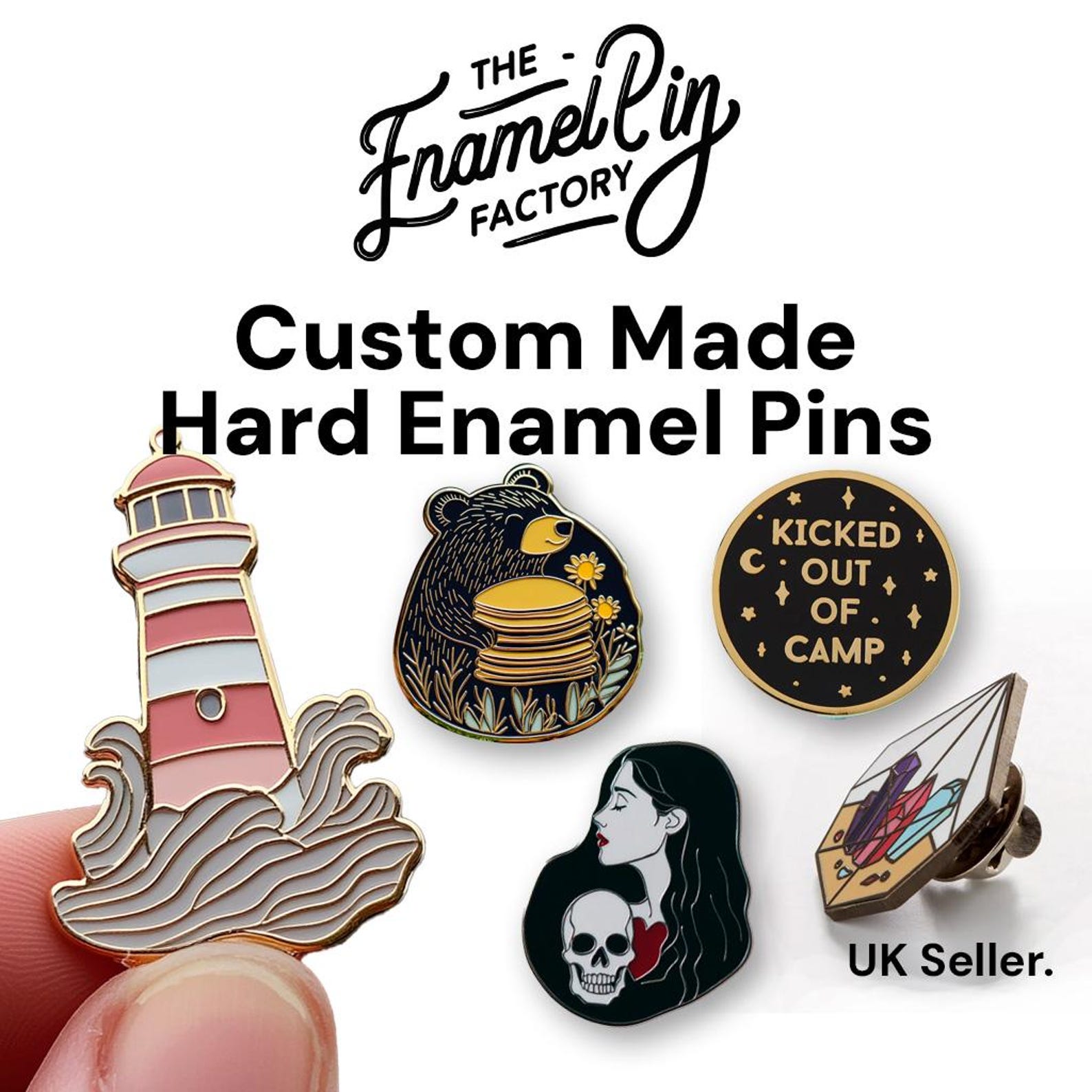 CUSTOM Made Hard Enamel Pin Badges. Customised With Your Own Design ...