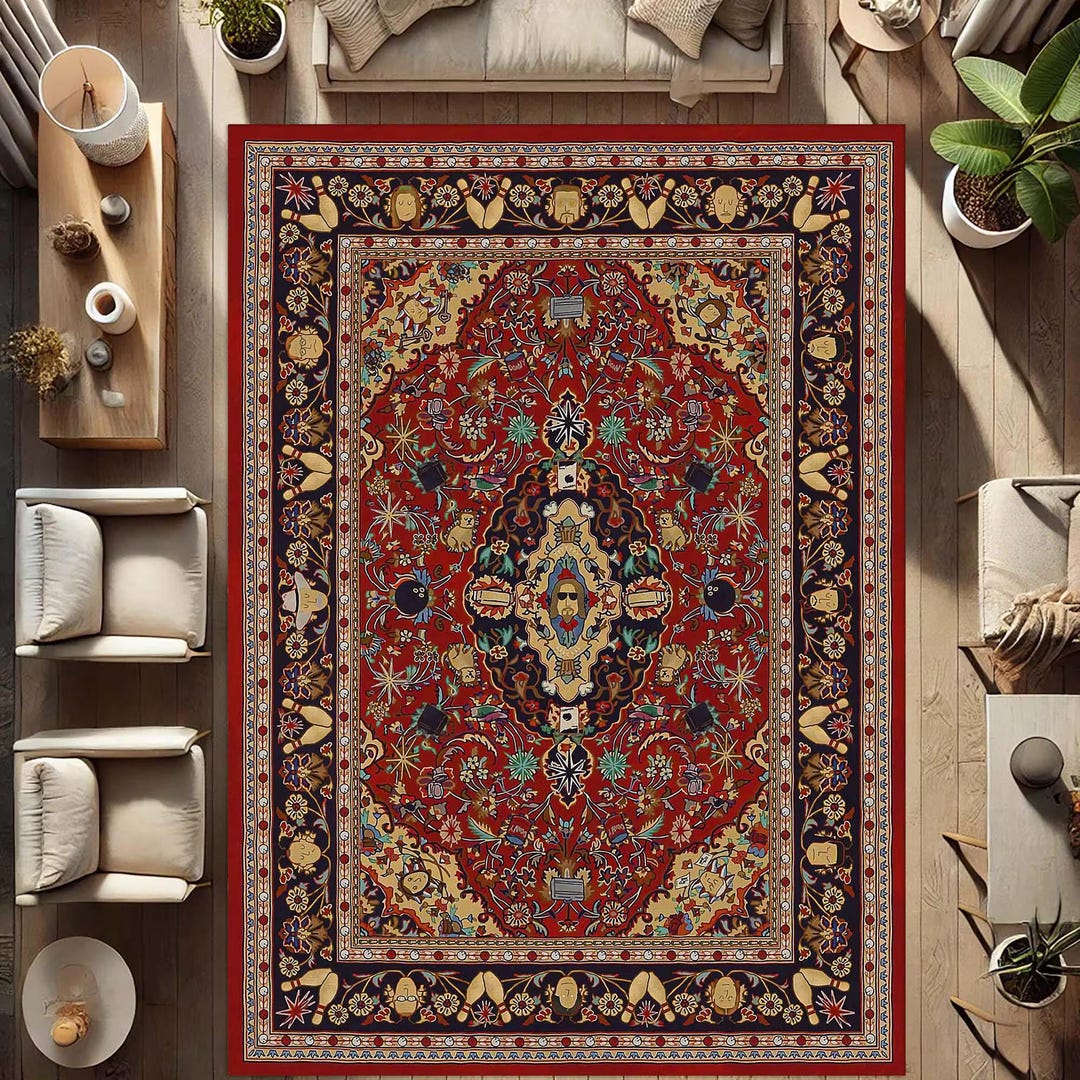 The Big Lebowski Rug, Dude Room Decor, Cult Movie, Retro Film Mat ...
