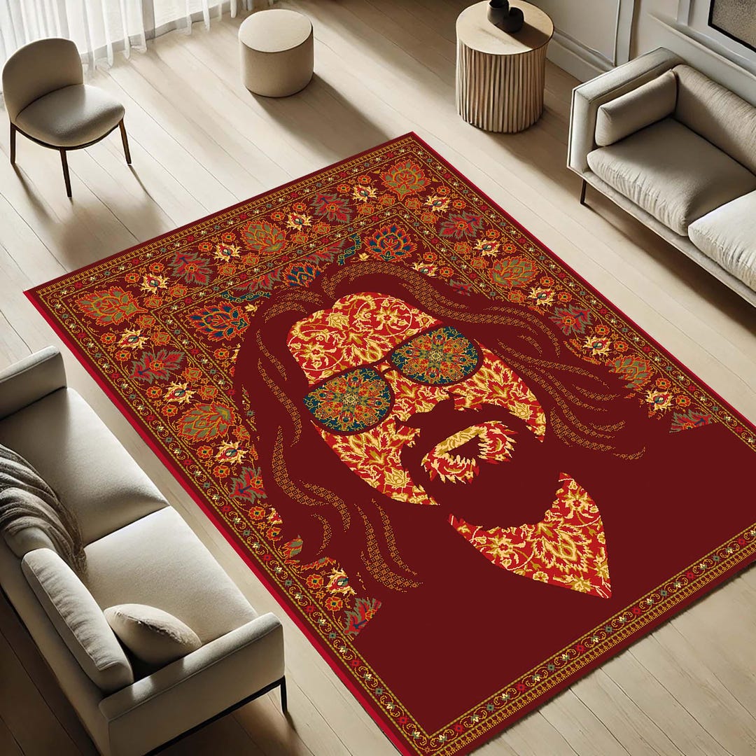 The Big Lebowski Rug, Dude Inspired Style Carpet, Oriental Art Mat ...
