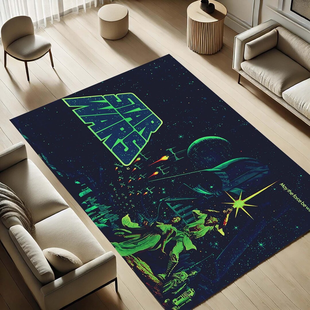 Star Wars Rug, Movie Poster Carpet, Sci-fi Home Decor, Galactic Living ...