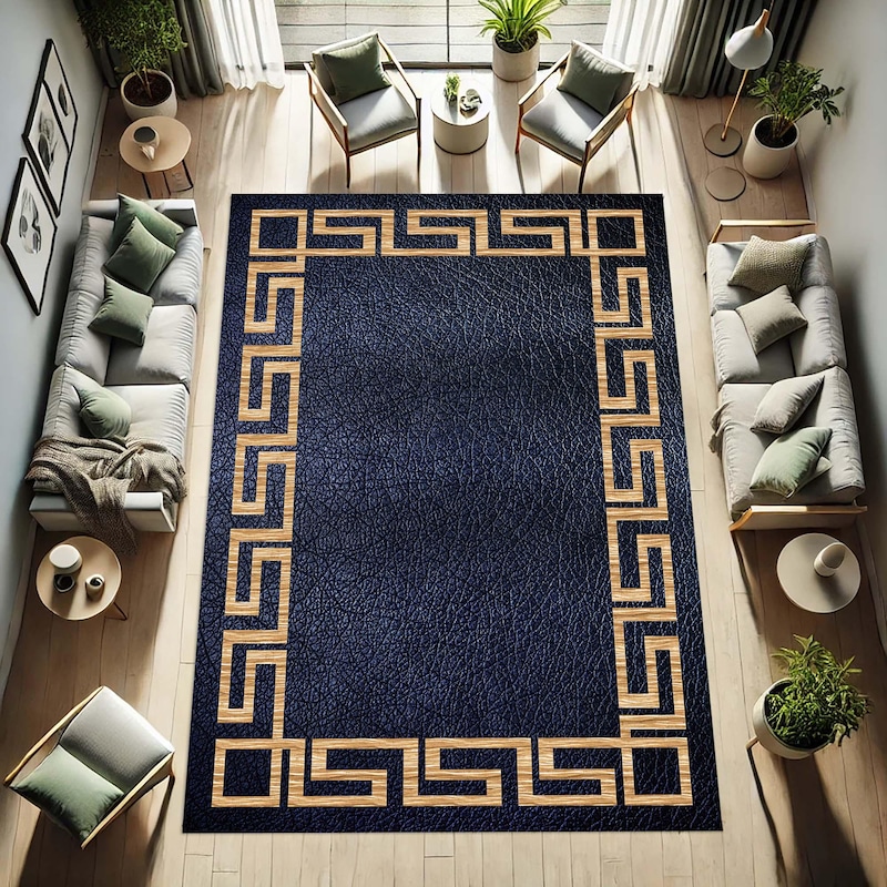 Greek Key Rug - Etsy