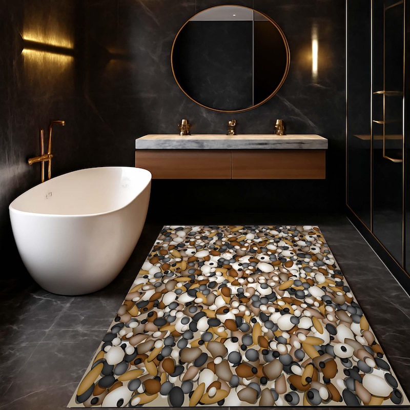 Pebble Bath Rug - Etsy