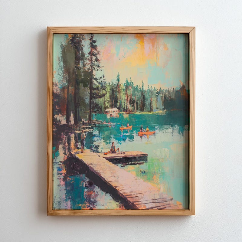 Abstract Lake Art Earth - Etsy