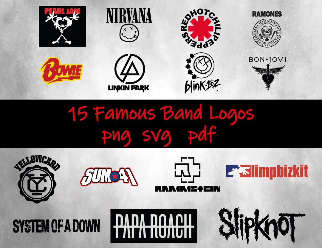 Famous Music Band Logos, SVG-PNG-PDF-, T-shirt, Mug, Sticker, Hoodie ...