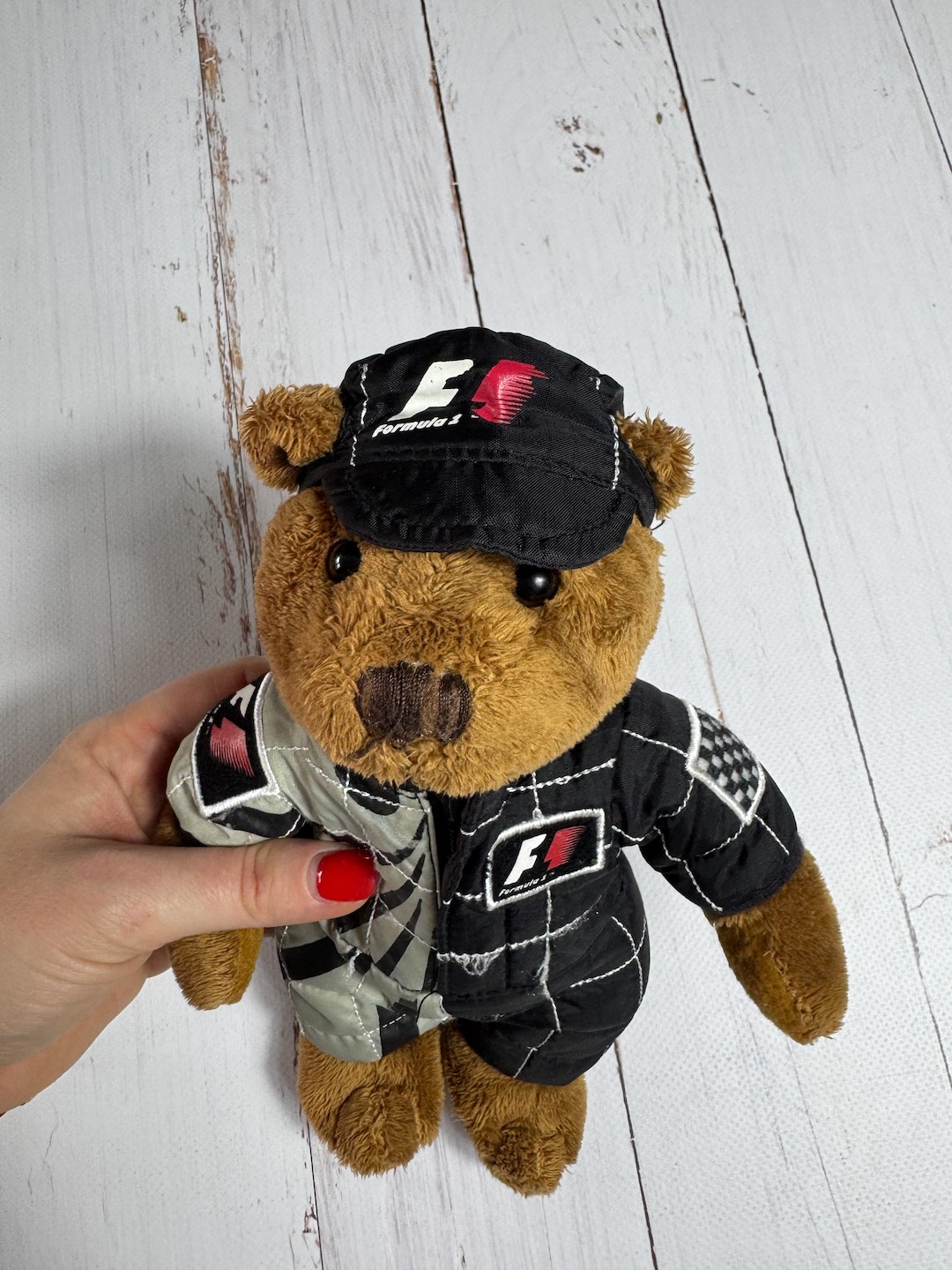 Vintage F1 Racing Teddy Bear Plush | Formula 1 Soft Toy Gift ...