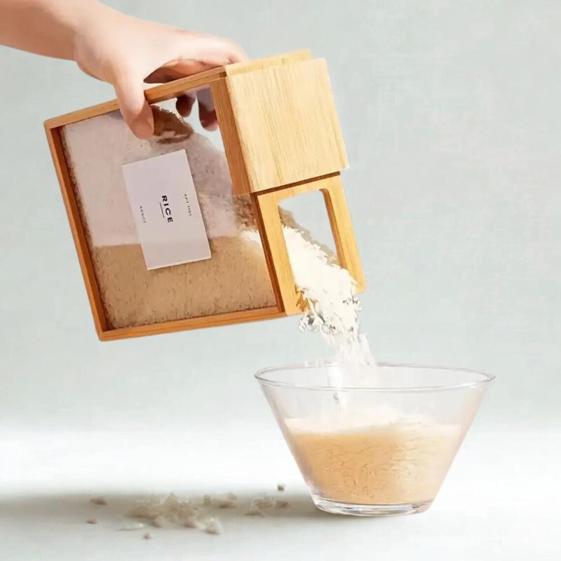 Bamboo Food Storage Container 2L | Sliding Lid Pantry Organizer for ...