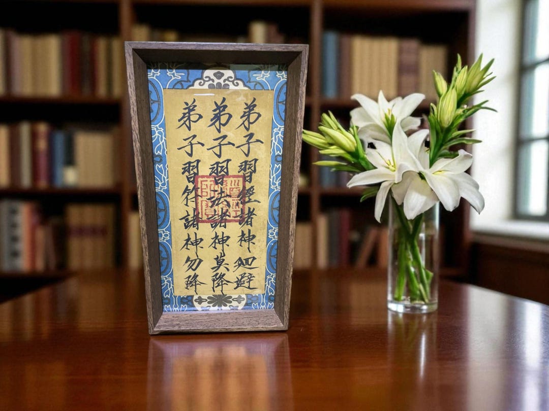 Handwritten Daoist Protection Talisman: Sacred Chinese Calligraphy Art ...