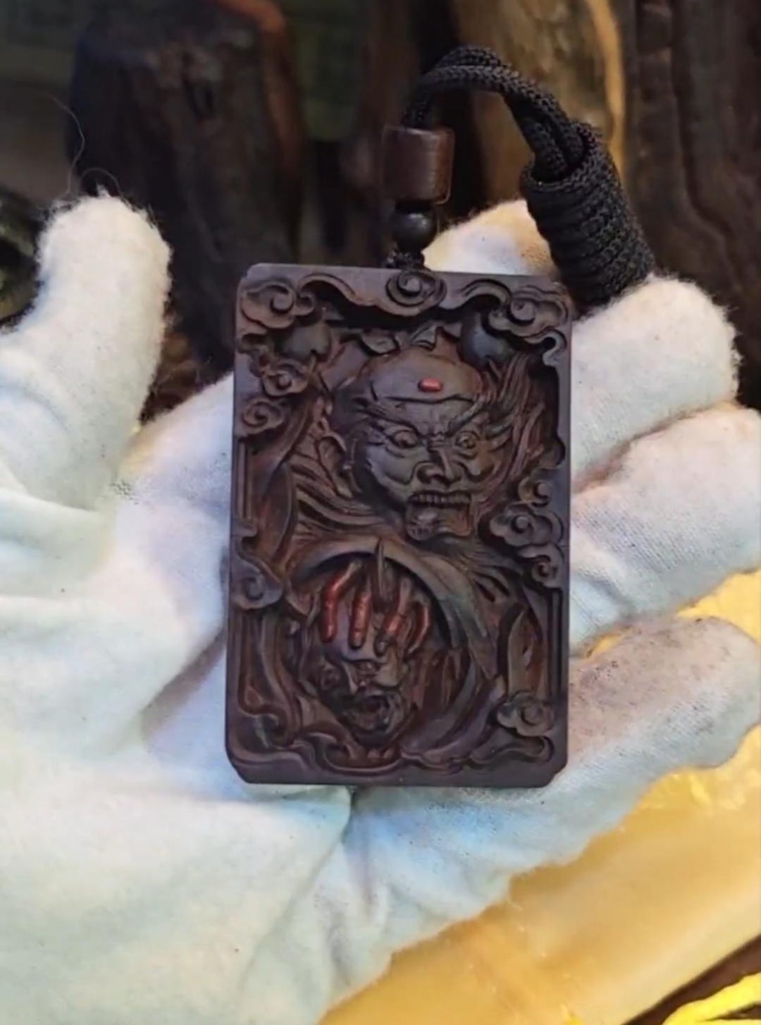 Lightning Struck Jujube Wood Talisman: Hand-carved Taoist Protection ...