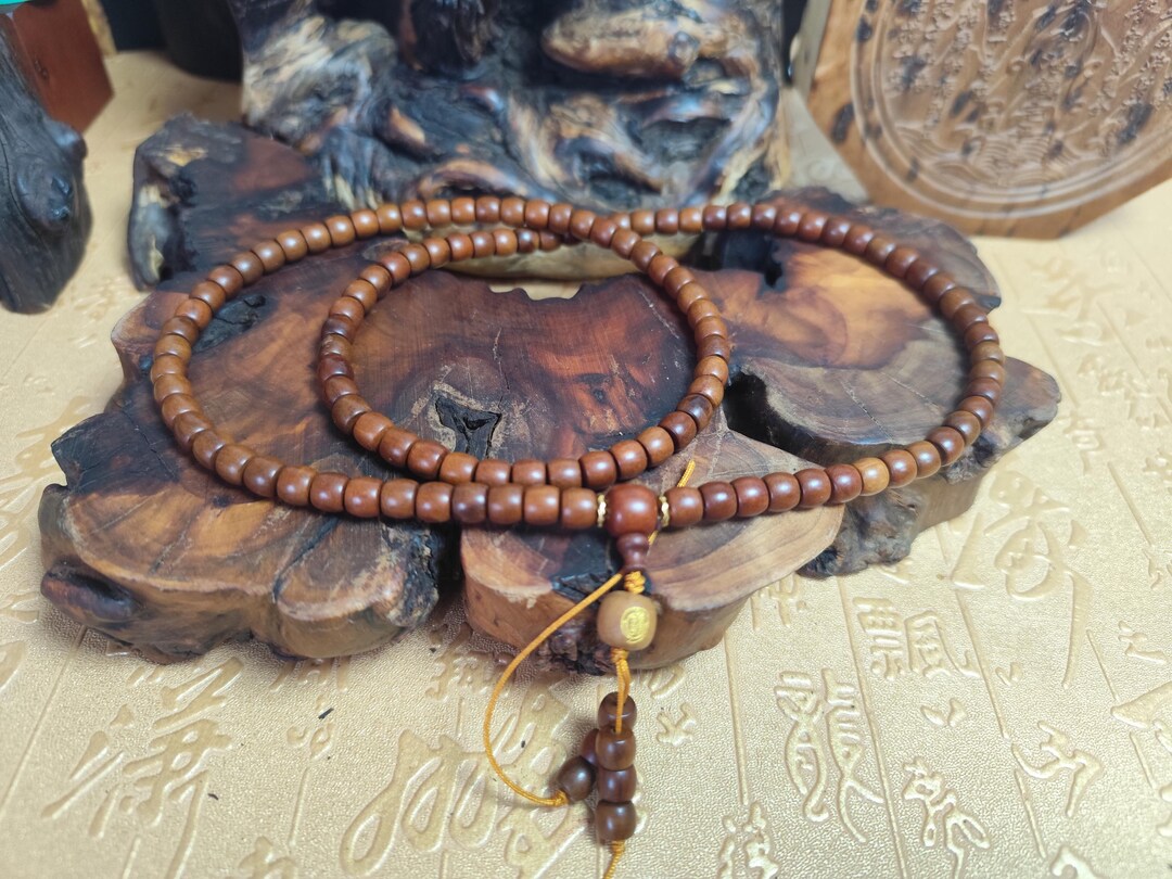 Taoist Talisman Prayer Beads, Lightning-struck Jujube Wood, Protection ...