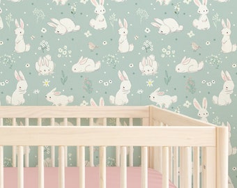 Peel and Stick Wallpaper Rabbit - Etsy