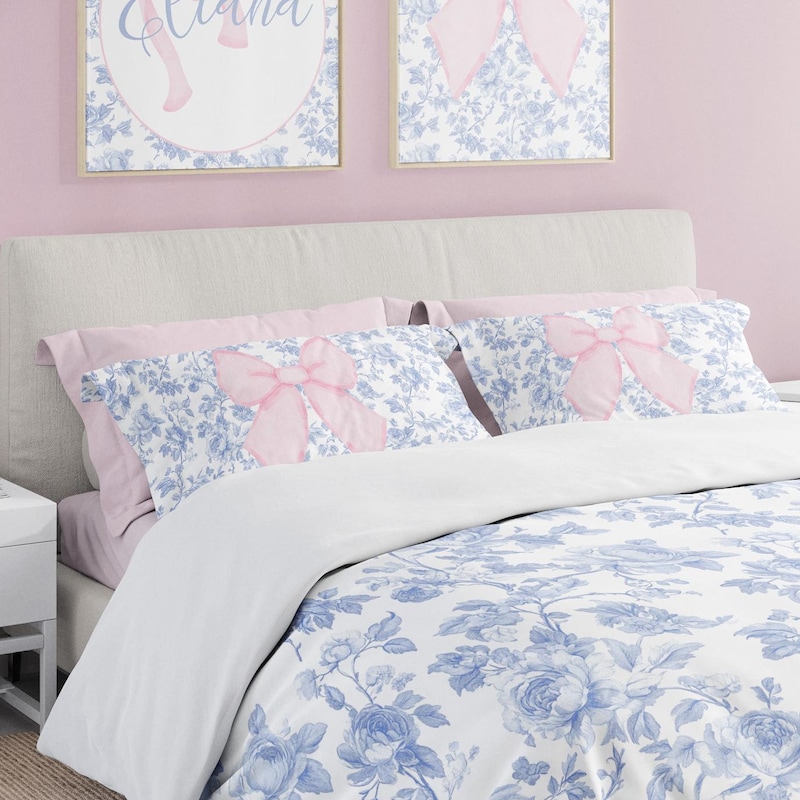 Comforter With Blue Bows - Etsy