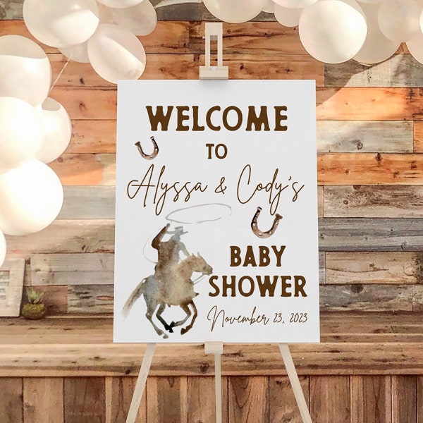 Personalized Welcome Baby Cowboy Sign - Etsy
