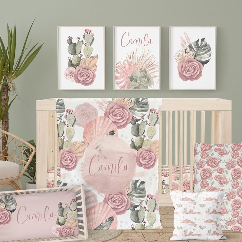 Rose Crib Bedding - Etsy