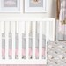 Pink and Gray Baby Girl Crib Bedding Set, Teddy Bear Nursery Bedding ...