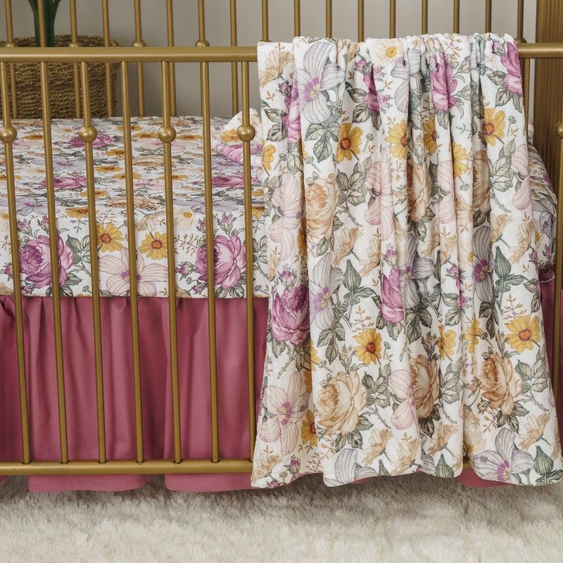 Rose Crib Bedding - Etsy