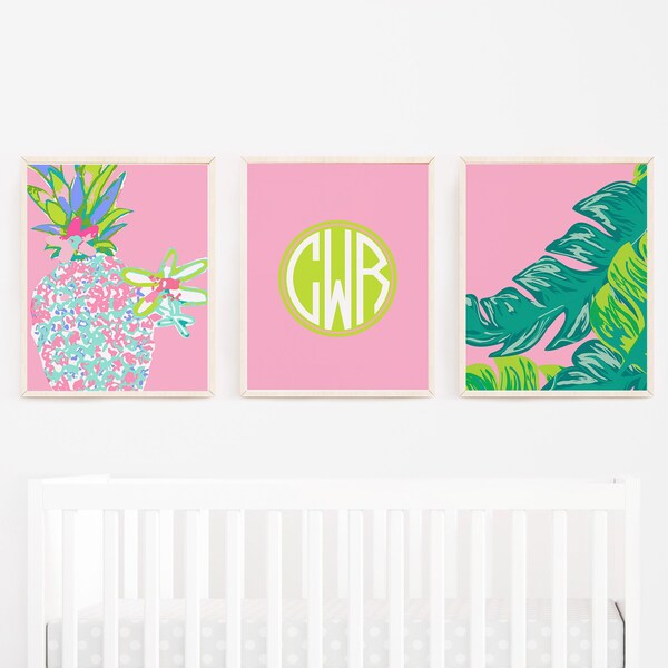 Lilly Pulitzer Inspired Wall Art - Etsy