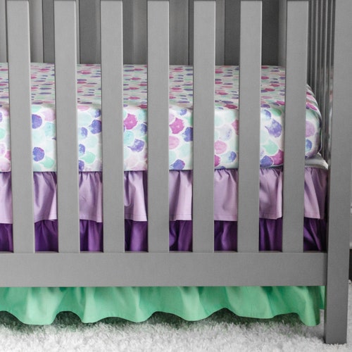 Mermaid Nursery Baby Girl Crib Bedding Set Mermaid Scale - Etsy
