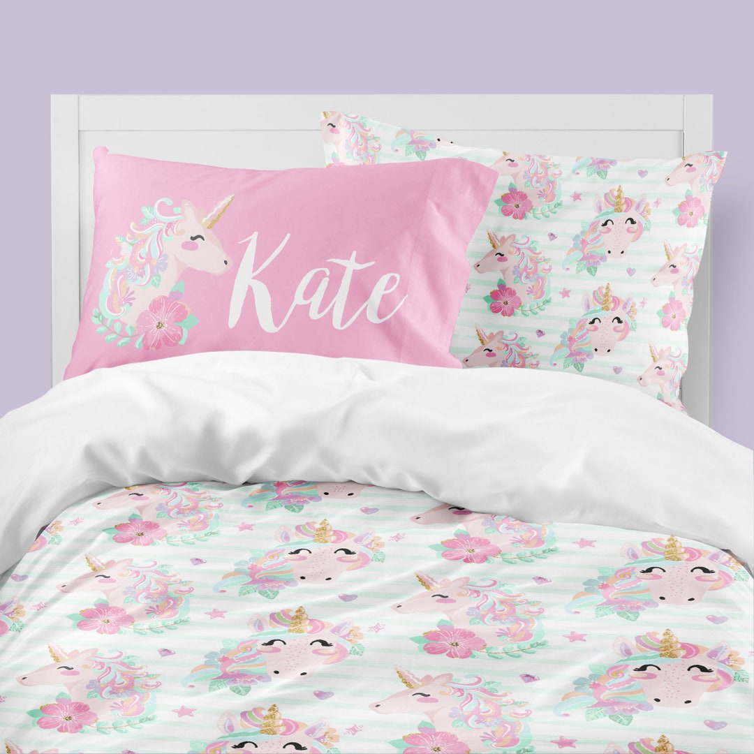 Unicorn Bedding, Girls Room, Duvet Cover, Comforter, Queen, King, Twin ...