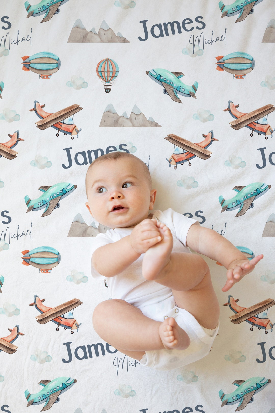 Personalized Baby Blanket, Adventure Baby Boy Gift, Explorer Nursery ...