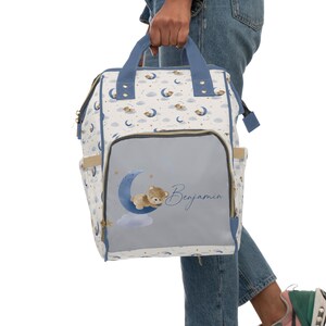Personalized Teddy Bear Diaper Bag Backpack: Baby Boy Nursery Decor - Etsy
