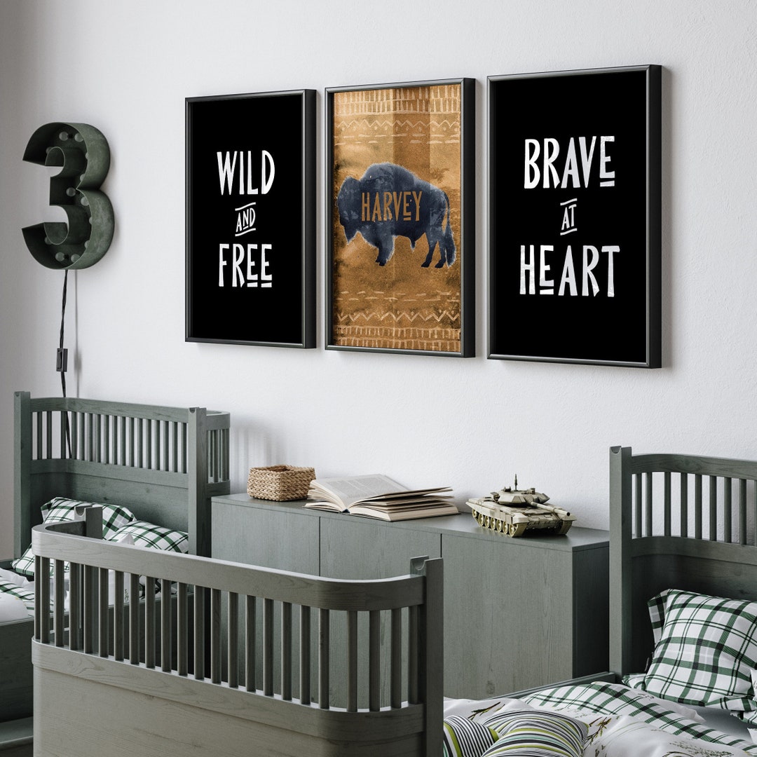 Nursery Wall Art, Buffalo Decor, Buffalo Nursery Decor, Baby Crib ...