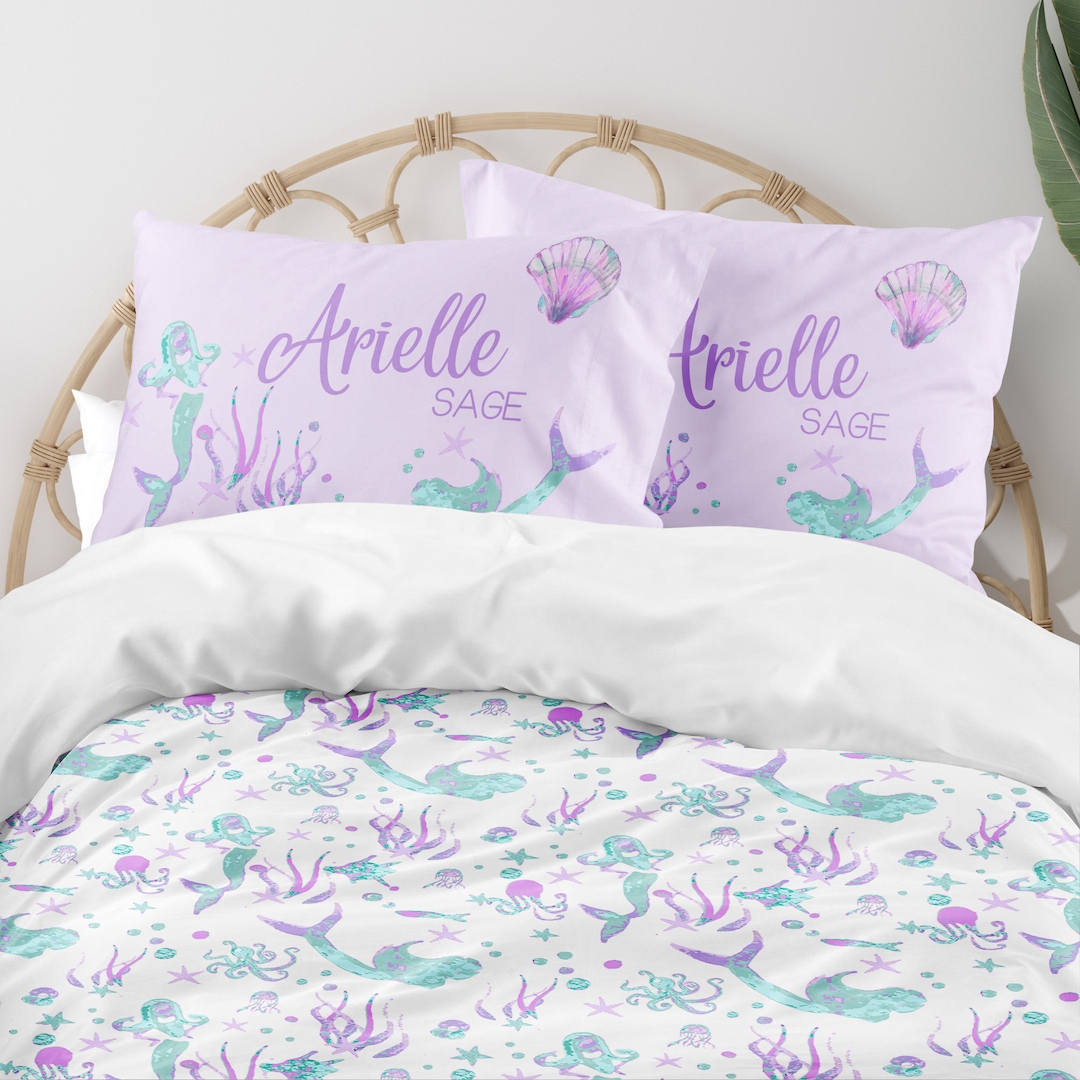 Jewel Mermaid Bedding Set, Mermaid Girl Bedding, Mermaid, Scales, Girl ...