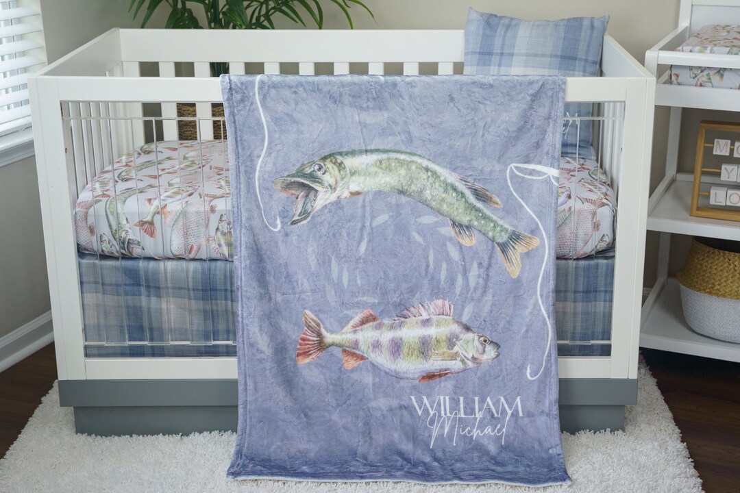 Baby Boy Crib Bedding Set, Fishing Nursery, Outdoorsy Nursery, Little ...