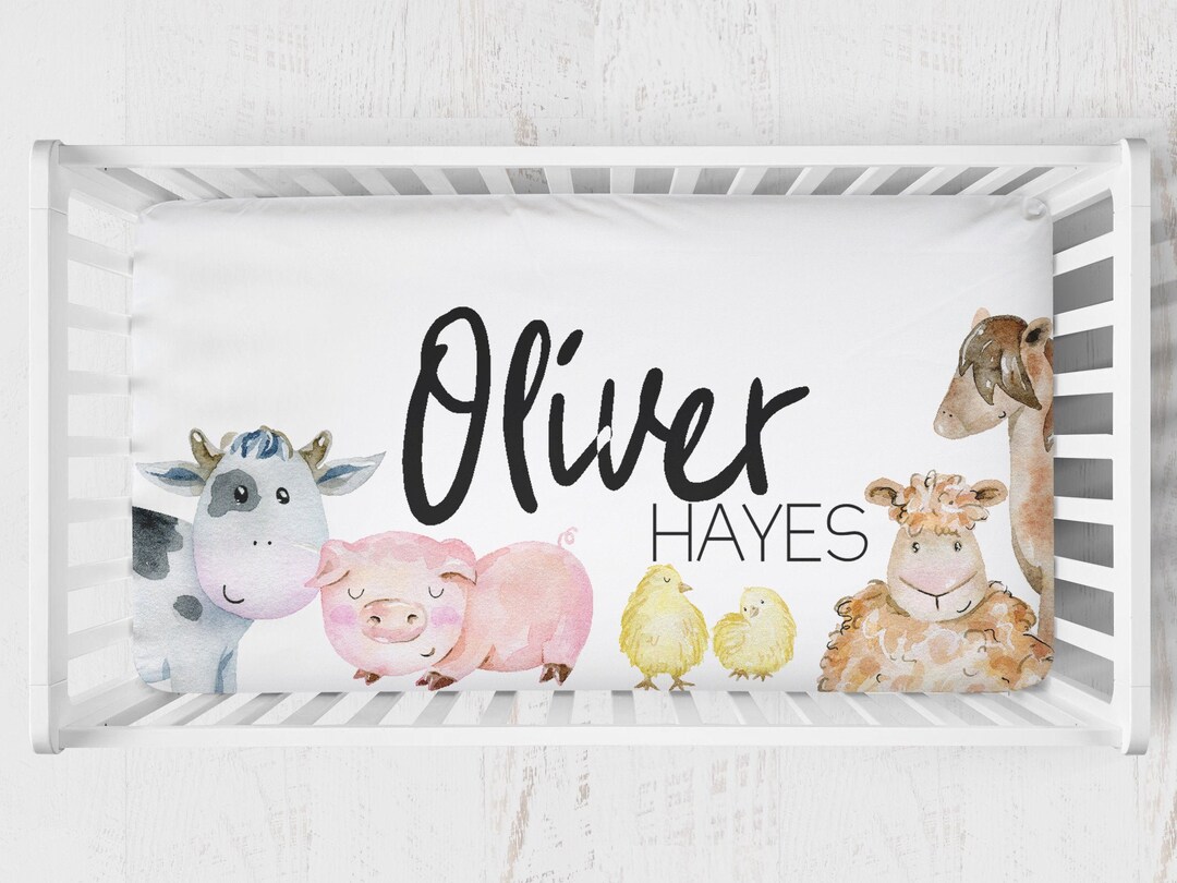 Farm Crib Bedding Farm Animals Crib Sheet Farmhouse Nursery - Etsy