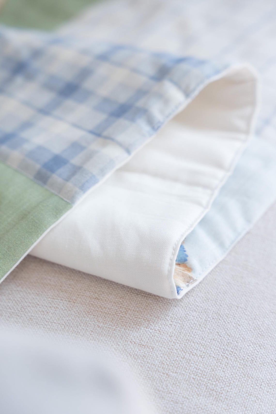 Baby Boy Crib Quilt, Duck Hunting, Organic Cotton, Plaid, Green and ...