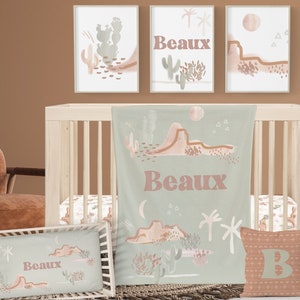 Nursery Wall Art, Boho Desert Decor, Baby Nursery Decor, Desert Crib ...