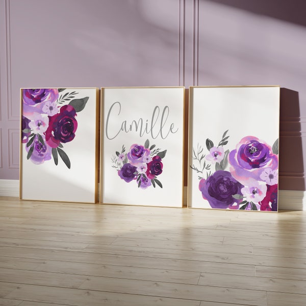 Purple Wall Decor - Etsy
