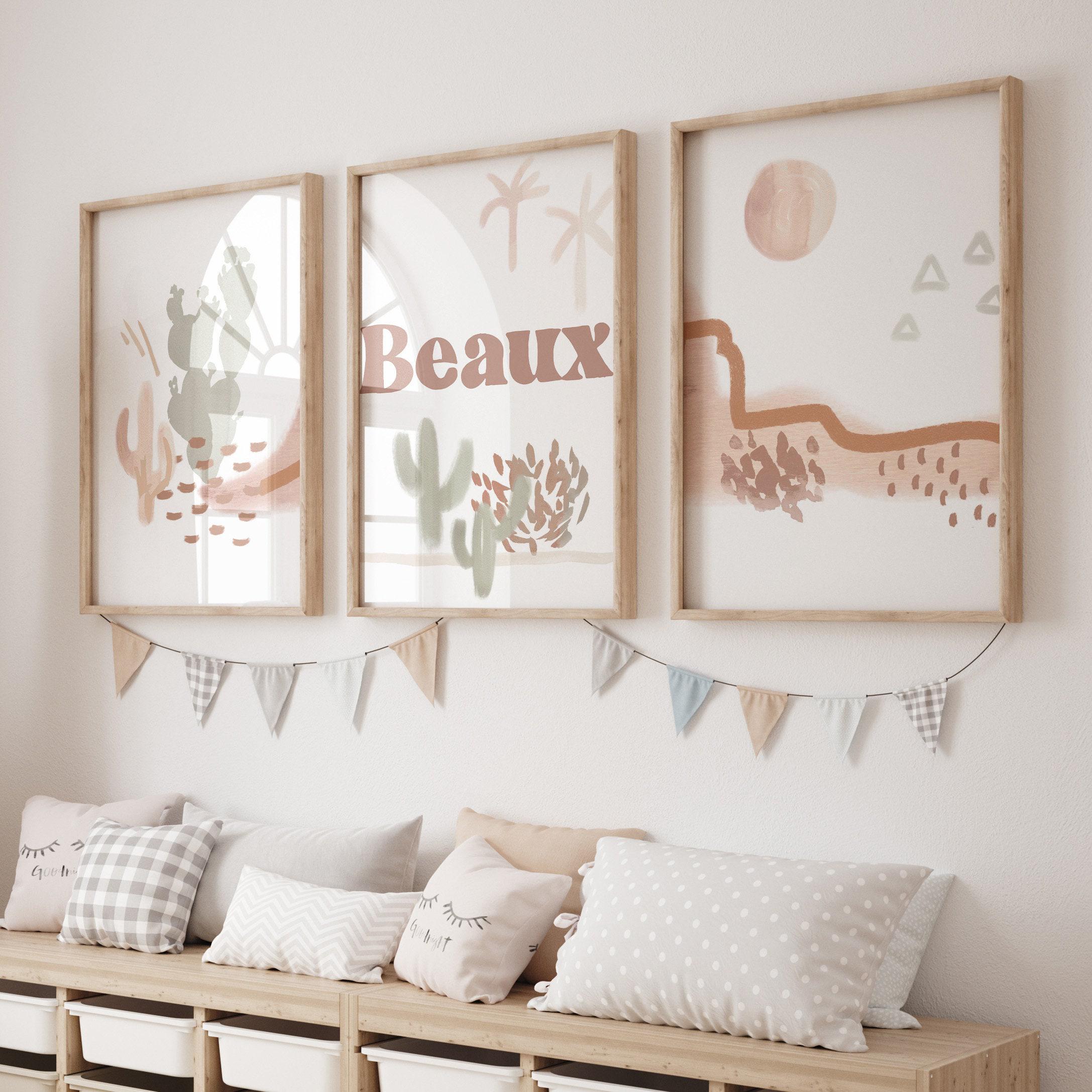 Boho Desert Nursery Art Prints: Personalized Cactus Decor - Etsy