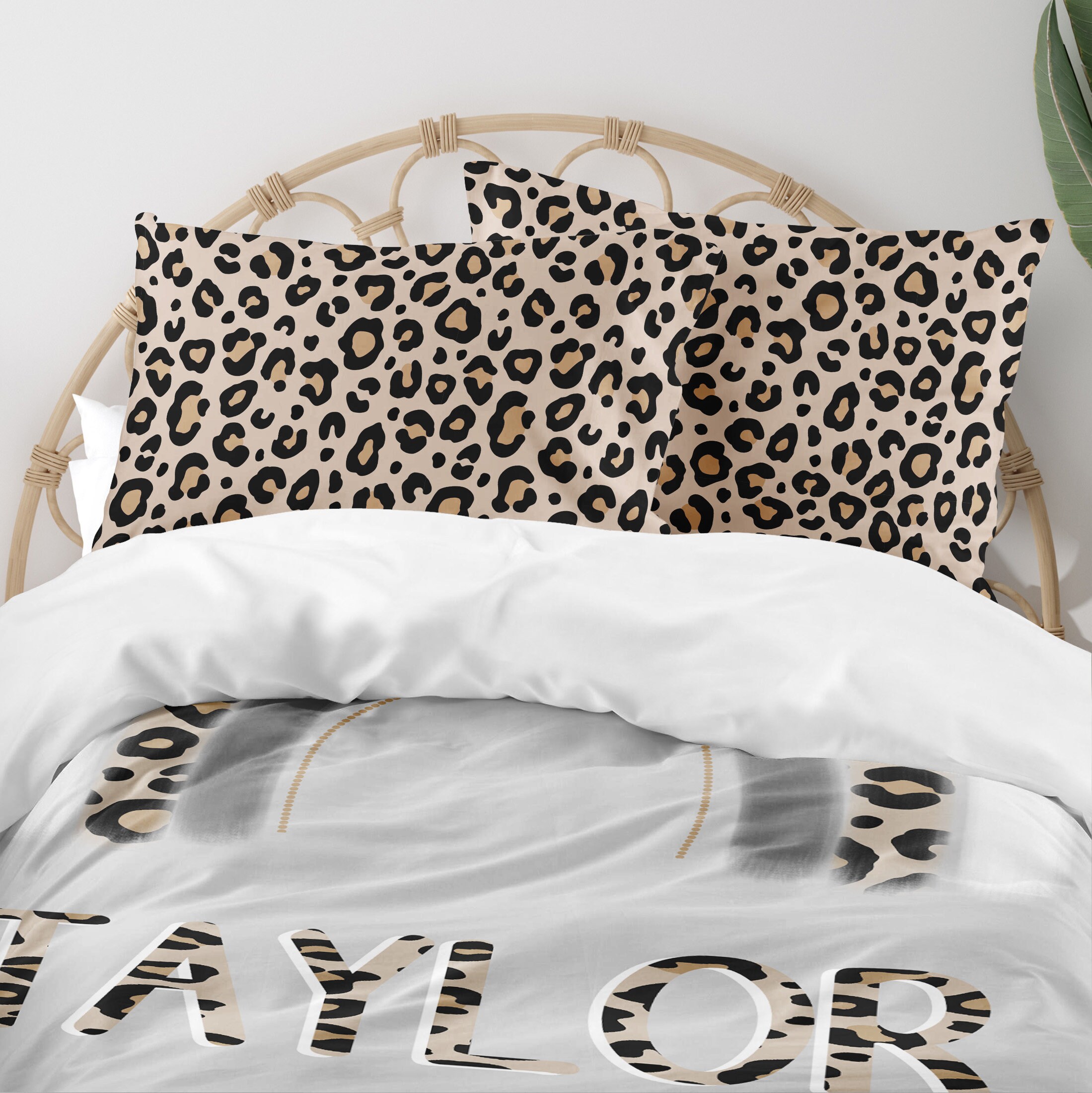 Rainbow Leopard Print Bedding