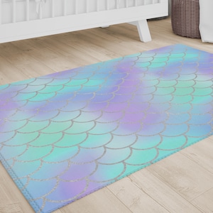 Mermaid Love Area Rug, Ocean Room Decor, Mermaid, Toddler Girls Room ...