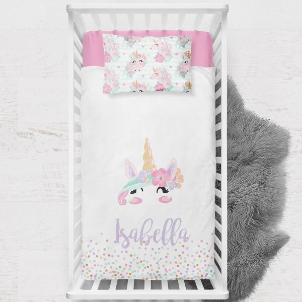 Unicorn Crib Bedding - Etsy