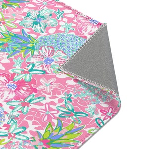 Preppy Area Rug, Preppy Room Decor, Tropical Girls Rug, Toddler Girls ...