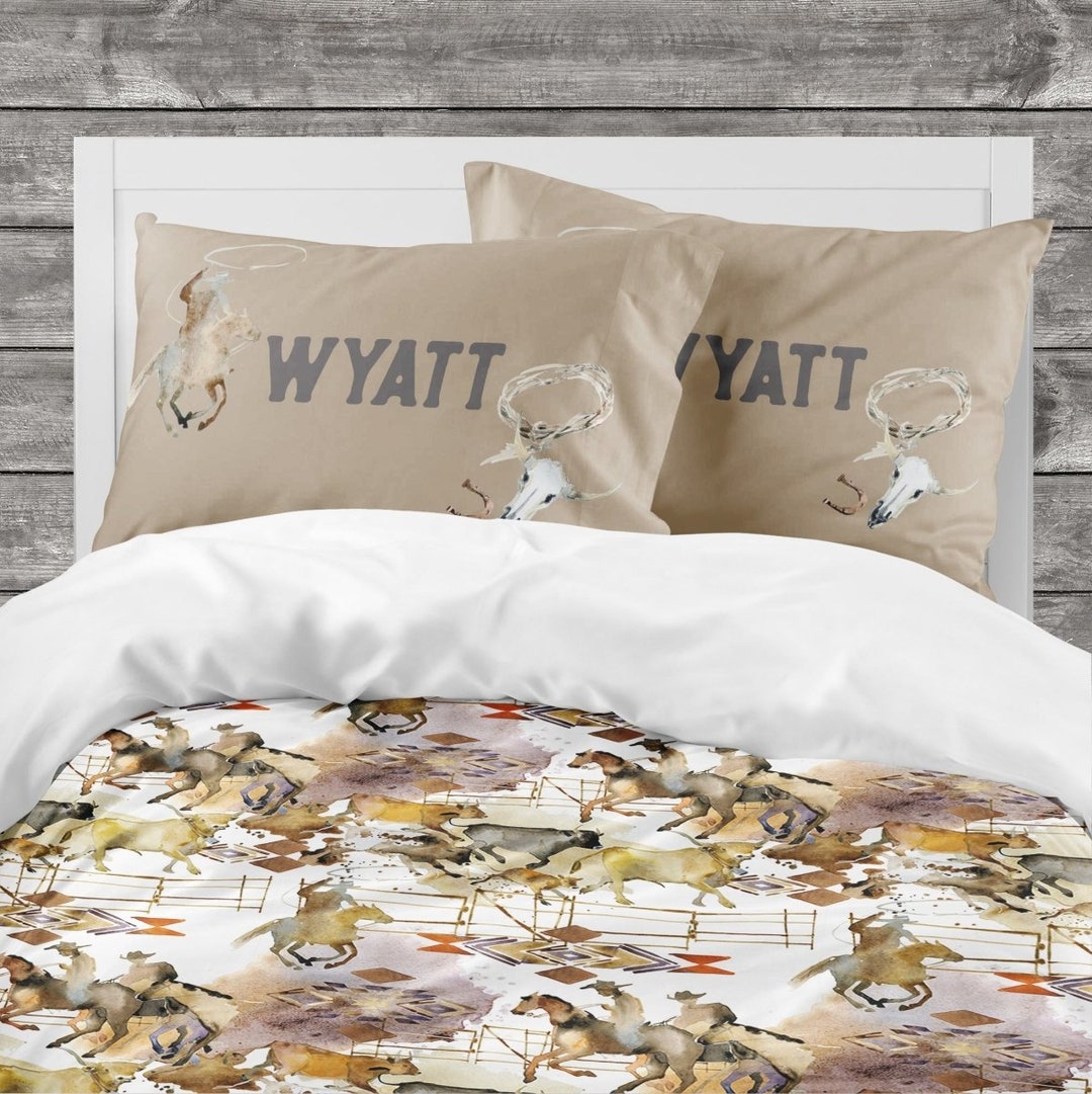 Wild West Bedding Set, Cowboy Bedroom, Western Boys Bedding, Cowboy ...