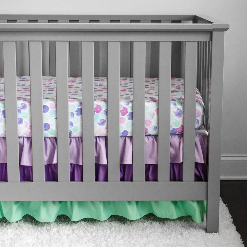 Mermaid Nursery Baby Girl Crib Bedding Set Mermaid Scale | Etsy