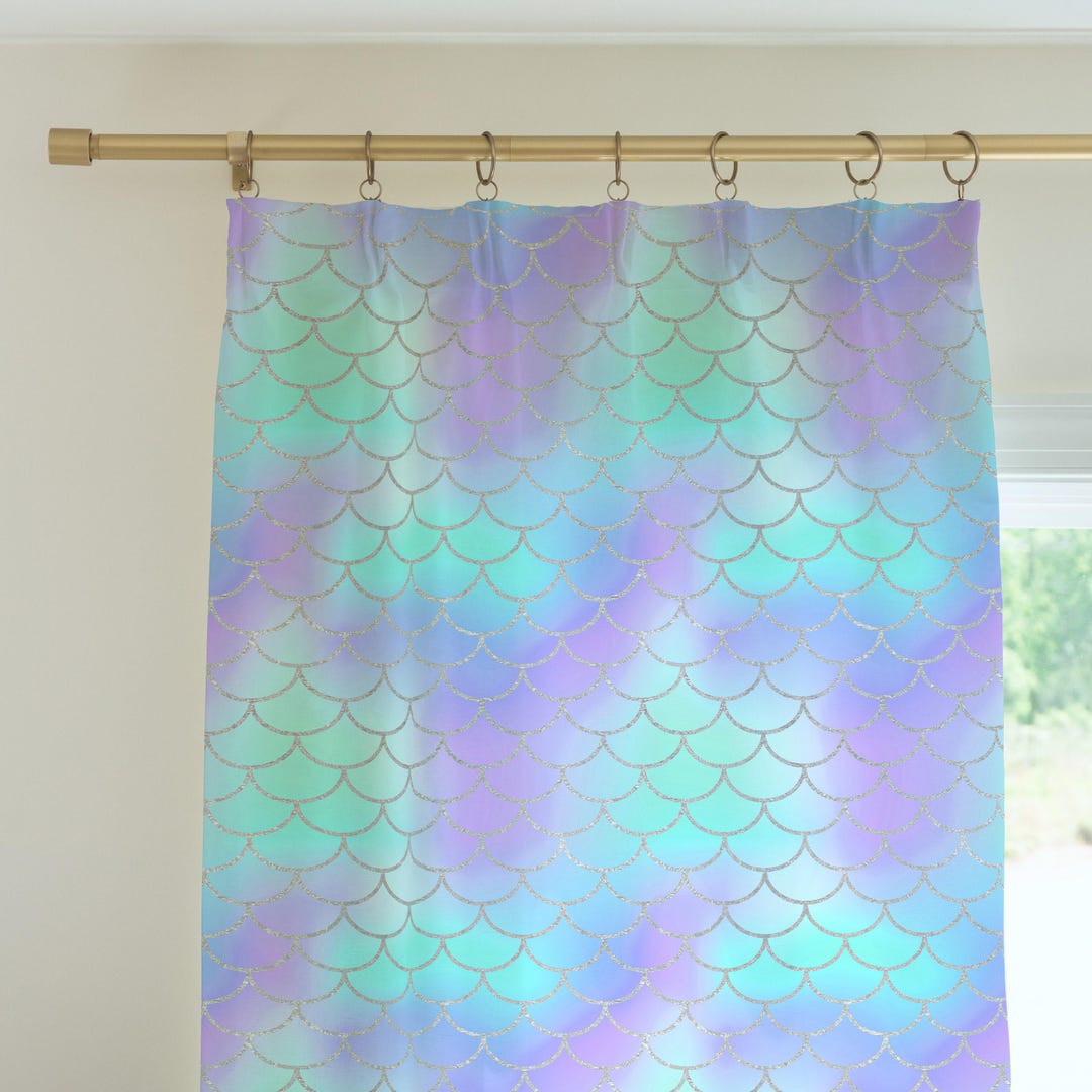 Mermaid Curtains, Mermaid Scales, Purple and Teal, Mermaid Nursery ...