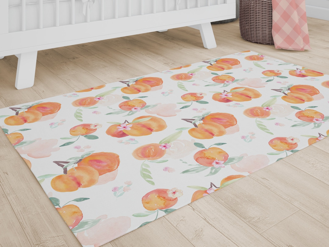 Peaches Area Rug, Peach Room Decor, Georgia Peaches, Toddler Girls Room ...