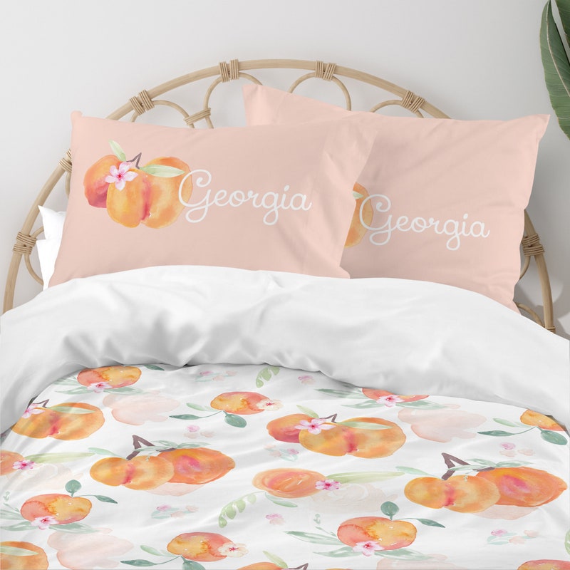 Peach Bedding - Etsy