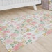 Baby Girl Floral Nursery Rug, Girl Nursery Decor, Pink Floral Kids Room ...