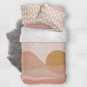 Boho Sunset Bedding Set, Desert Bedroom, Boho Girl Bedding, Sunset, Comforter, Duvet Cover ...