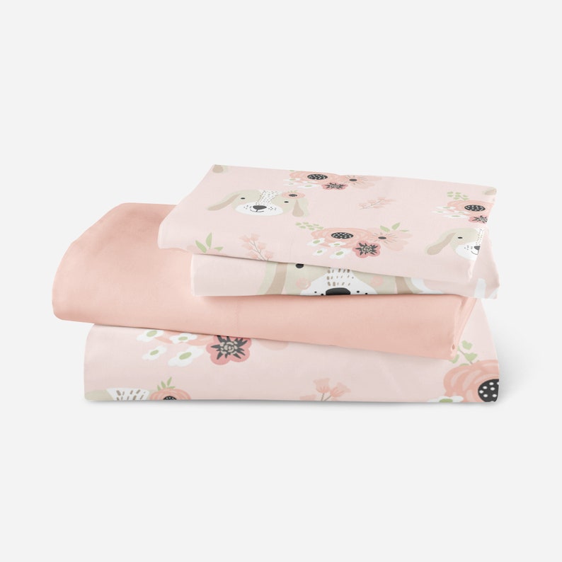 Puppy Bedding Girls Room Bedding Set Dog Toddler | Etsy