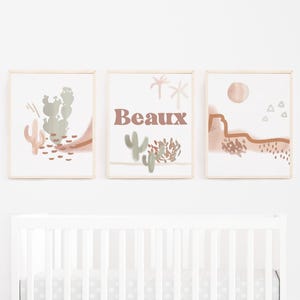 Nursery Wall Art, Boho Desert Decor, Baby Nursery Decor, Desert Crib ...