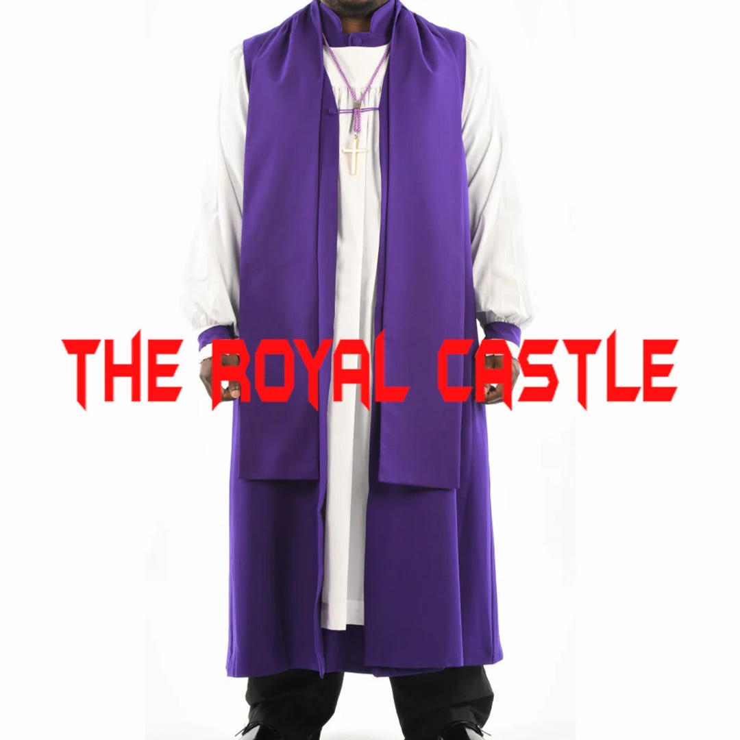 Bishop Clergy Set: Purple Tropical Clergy Vestment Christmas Gift Robe ...